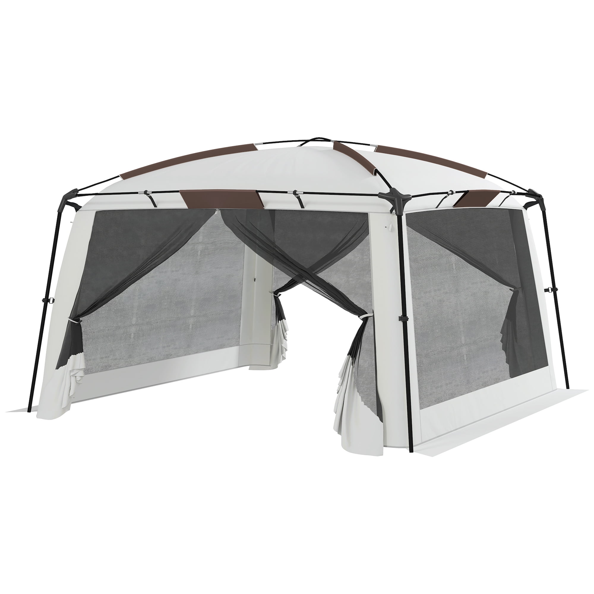 Outsunny Screen Tent, 12' x 12' Screen House with UV50+ Protection ...