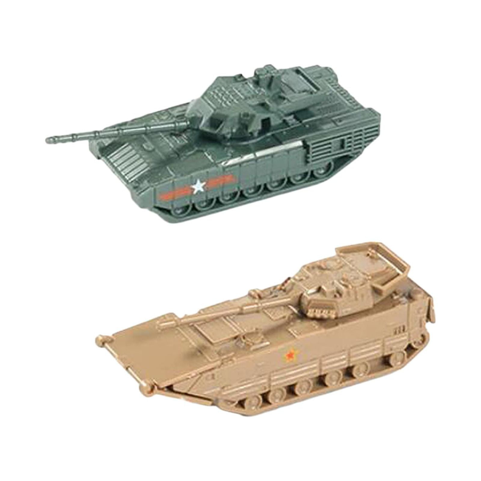 2 Pieces 1:144 Scale Puzzle Tank Model Collection Miniature Building ...