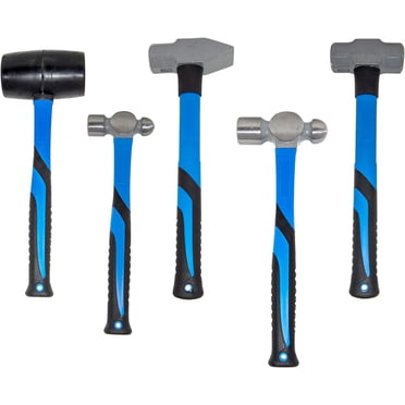 STEELHEAD 5-Pc Fiberglass Hammer & Mallet Set, 16oz & 32oz Ball-Peen ...