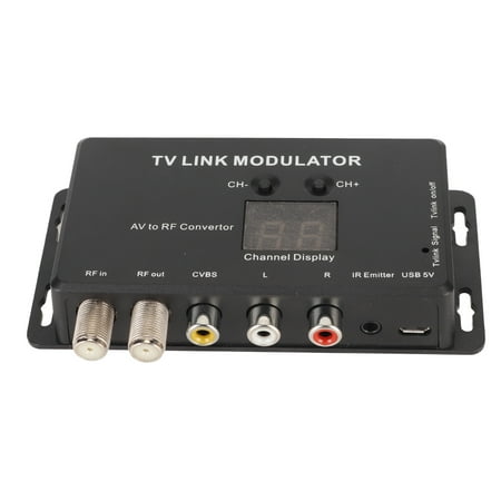 UHF Modulator TV Link Modulator 471.25‑885.25MHz Support PAL NTSC AV to ...