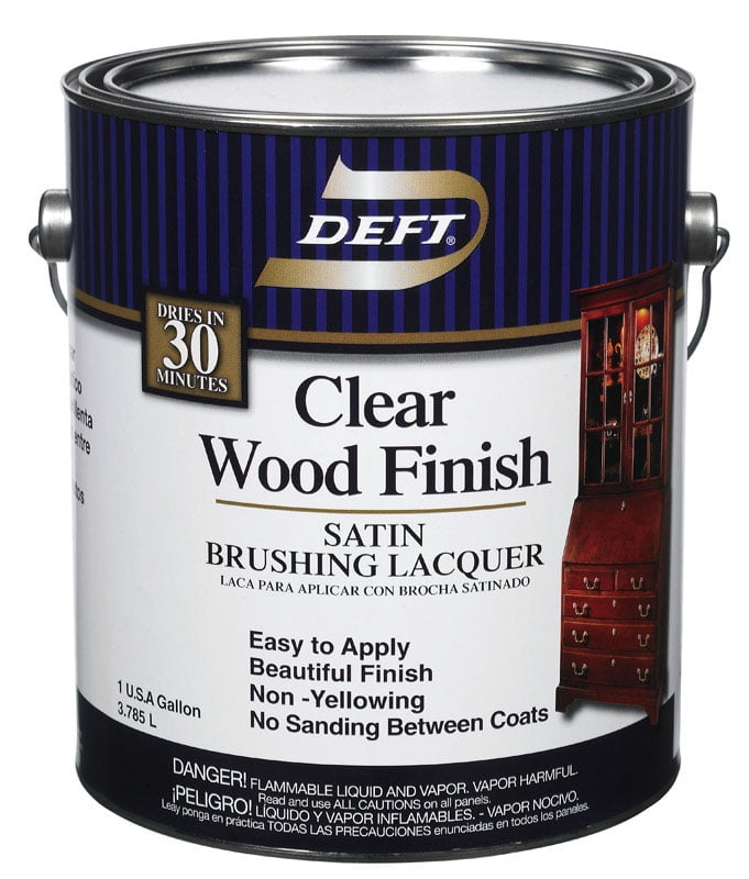 Deft® Clear Wood Finish Brushing Lacquer - Satin - Walmart.com ...