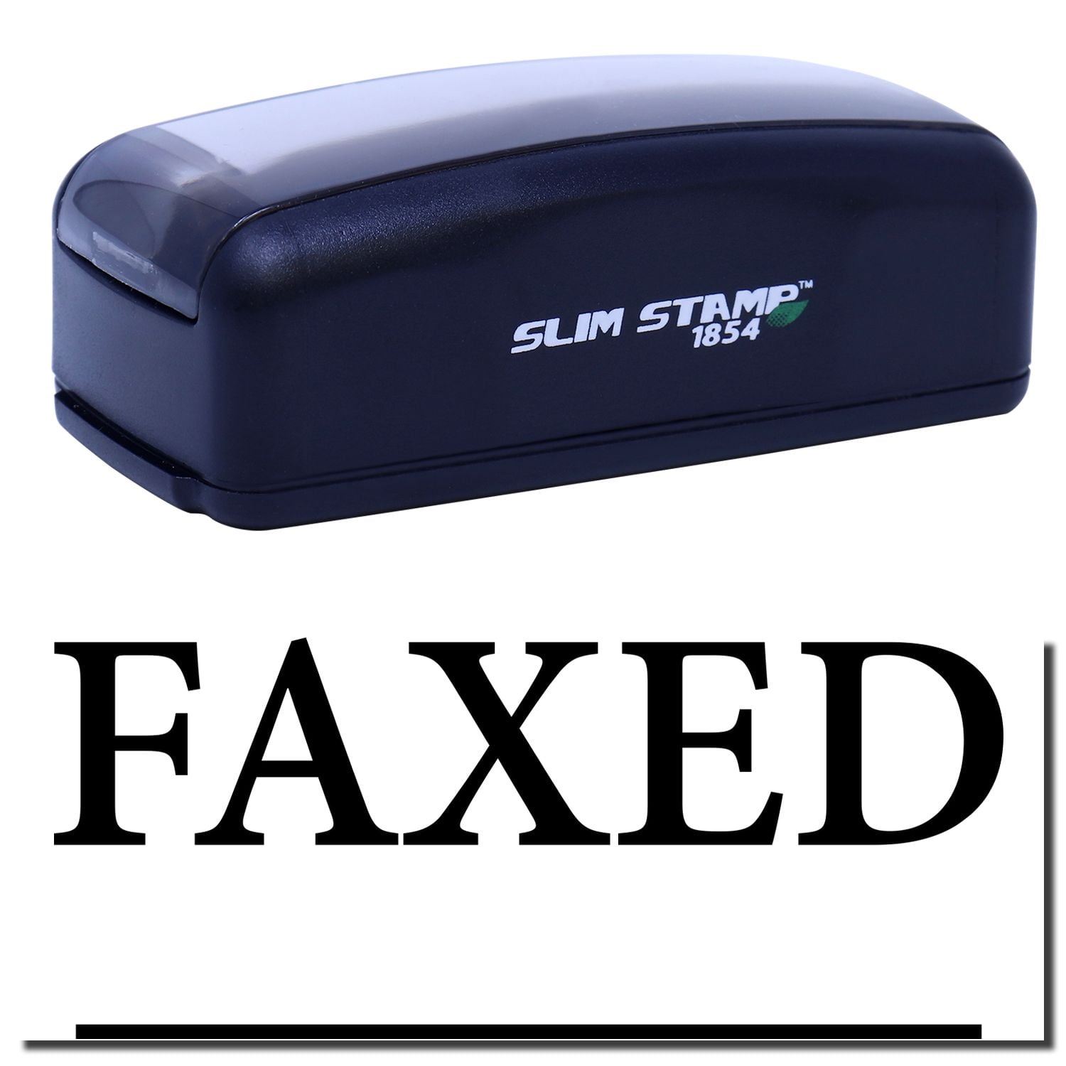 Large Pre-Inked Times Faxed with Line Stamp, Slim 1854, Ultra Slim ...