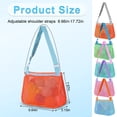 6 PCS Beach Toy Mesh Beach Bag Kids Shell Collecting Bag Beach Sand Toy ...