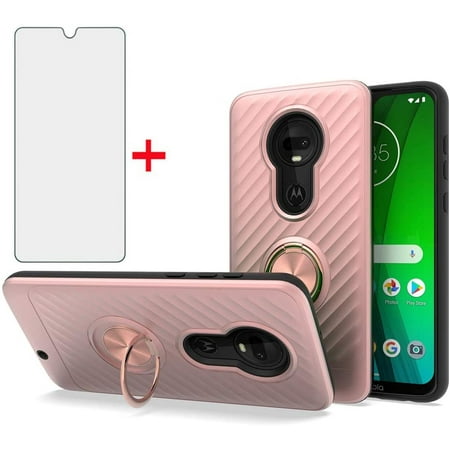 Phone Case for Moto G7/G7+/Revvlry Plus with Tempered Glass Screen ...
