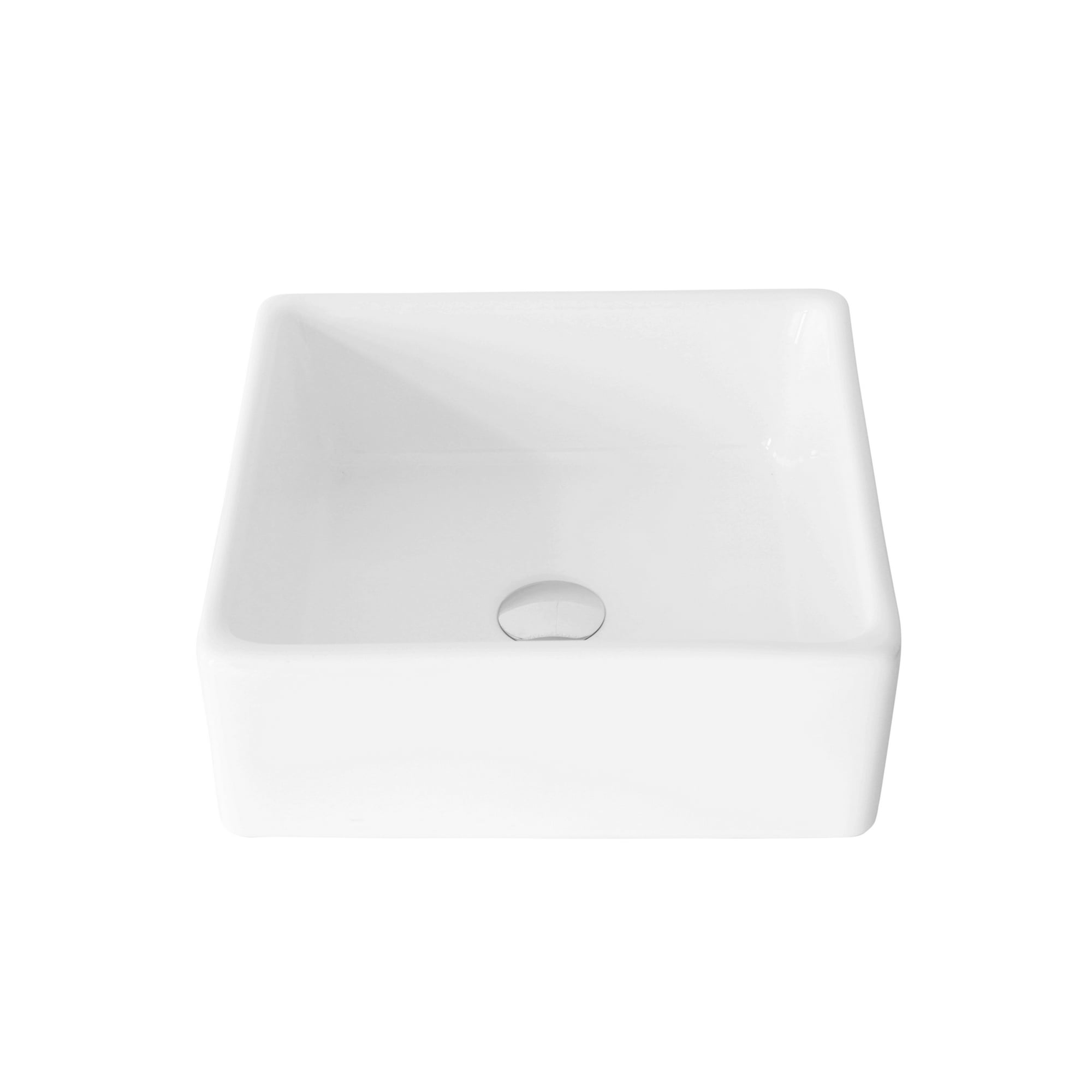 Click here for Stylish Vessel 15 White Porcelain Square Bathroom... prices
