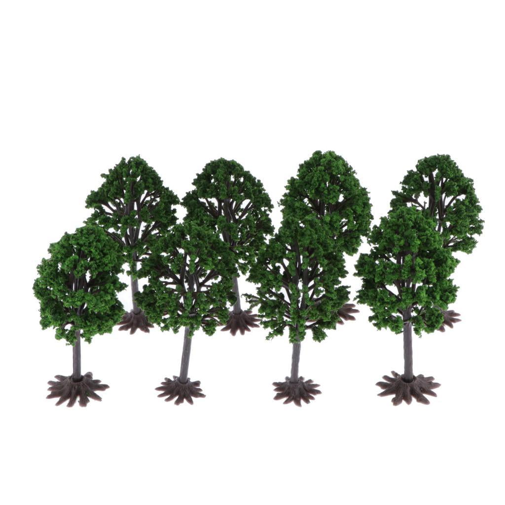 8pcs 1:87 Scale Model Laurel Trees for OO Model Train Diorama, crafts ...