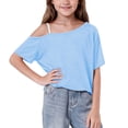 breaise Girl's Off The Shoulder Tops Short Sleeve Summer T Shirt Tops ...