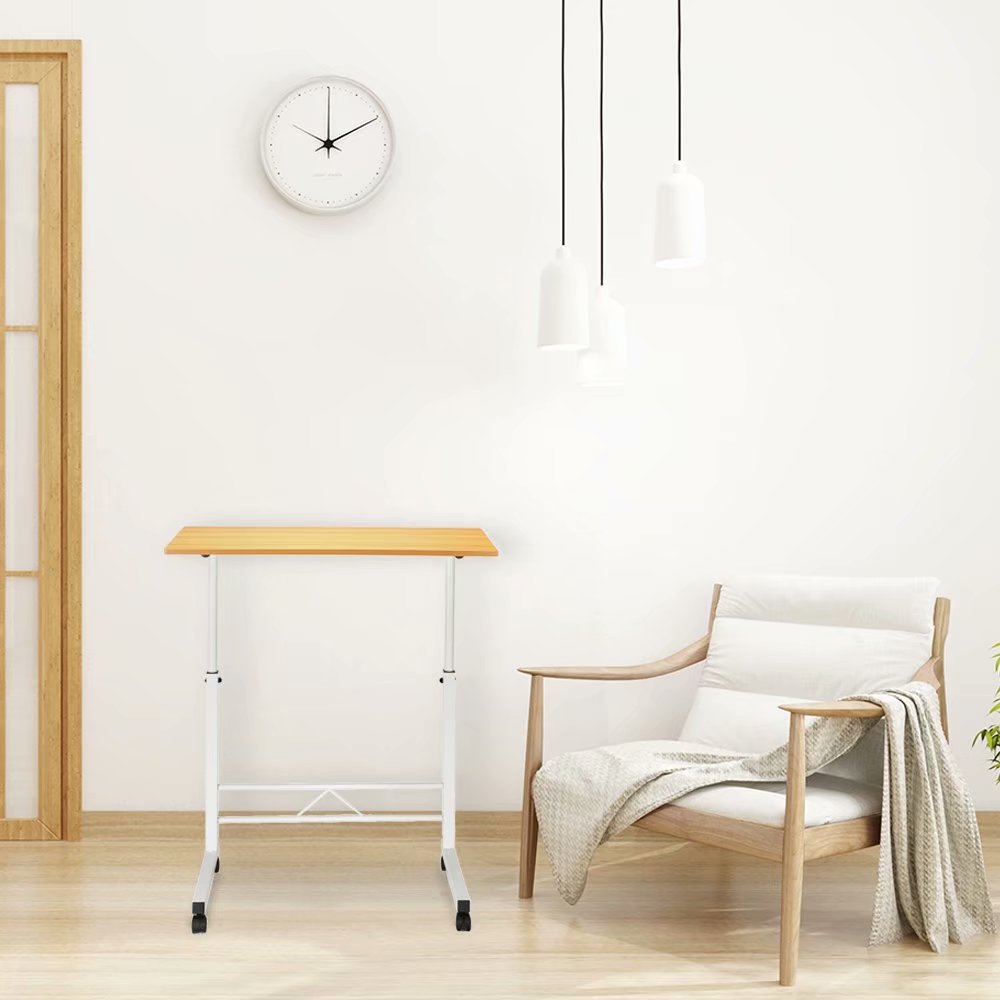 Buy Bedside Computer Desk with Wheels, Rolling Portable Laptop Desk ...