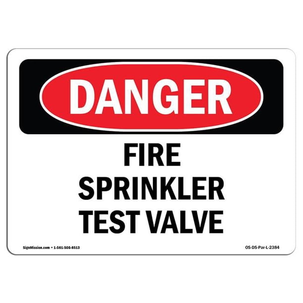 SignMission OS-DS-A-1218-L-2384 12 x 18 in. OSHA Danger Sign - Fire ...