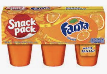 Fanta Jello Snack Pack Orange 6 cup count - Walmart.com