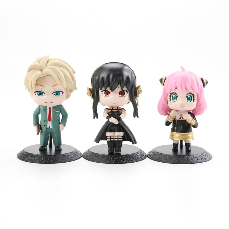Buy 6pcs pvc anya spy x family loid yor faker chibi anua 10cm anime ...