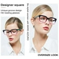 MARE AZZURO Square Reading Glasses Women Trendy Large Readers 1.0 1.25 ...
