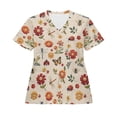 Binienty Dragonfly and Ladybug Pattern Scrub Shirts for Women Stretchy ...