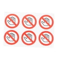 LOLIPPYY 6Pcs Red Do Not Touch Sticker Adhesive Safety Warning Label ...