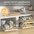 2 Pack No-Drill Pull Out Cabinet Organizer 15.3'' Deep Expandable Slide ...