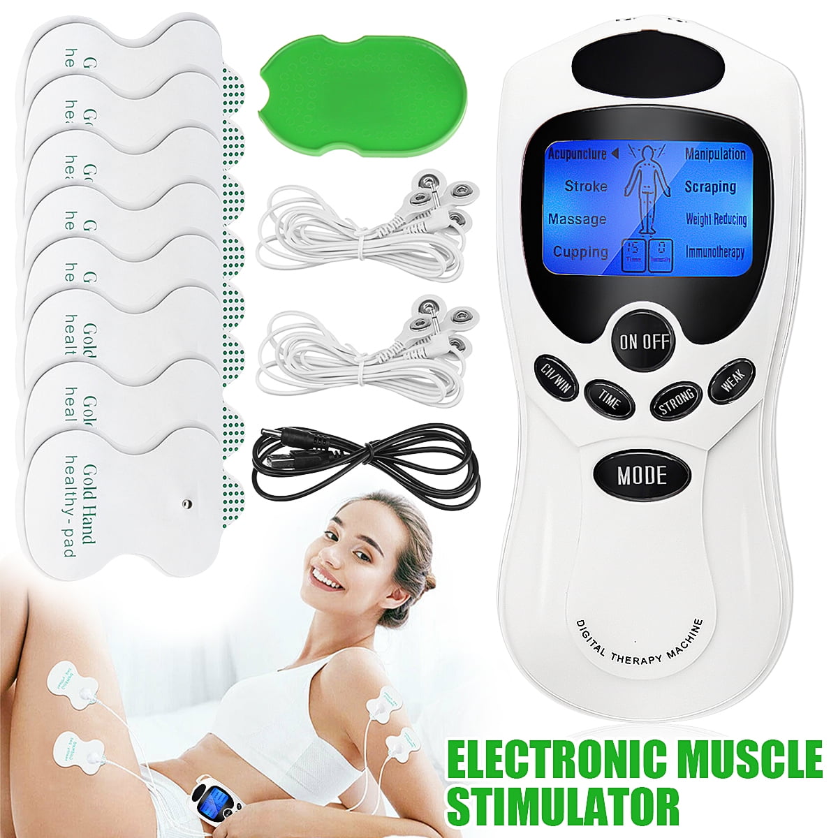 6 Modes Tens Body Massager Digital Acupuncture Ems Therapy Device ...