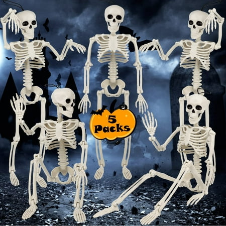 5 Packs Halloween Skeleton Decoration - 16''Halloween Decorations Full ...