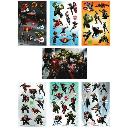 Marvel Avengers Assemble 6 Sticker Sheets Plus a Sticker Book | Walmart ...