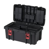 Hyper Tough 22-inch Toolbox, Plastic Tool and Hardware Storage, Black ...