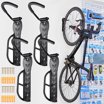 IC ICLOVER 4-Pack Bike Rack - Wall-Mounted, Heavy Duty, Garage ...