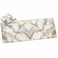 Abstract Marble Gold Stripe Art Rectangle Rug 2'x6' Watercolor Natural ...