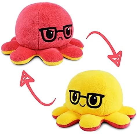 HTCM | The Moody Reversible Octopus Plushie | Patented Design | Red ...
