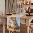 Cute Dinosaur Ice Cream Table Runner, Sunset Summer Beach Watercolor ...