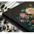 Affixzi Vintage Books & Roses Wall Art, Floral Book Stack Artwork ...