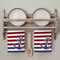 4 Pack Blue Anchor Kitchen Towels Costal Red White Blue Stripes ...