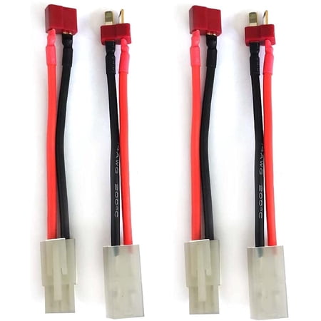 2 Pairs 14AWG Ta-Miya Style Connector to D-eans T Style Plug Cable ...
