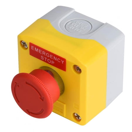 Fugacal Red Sign Emergency Stop Push Button Switch IP65 Waterproof SP ...