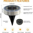 YUYAN-Siatom Stainless Steel Solar Ground Lights 8 Pack, IP68 ...