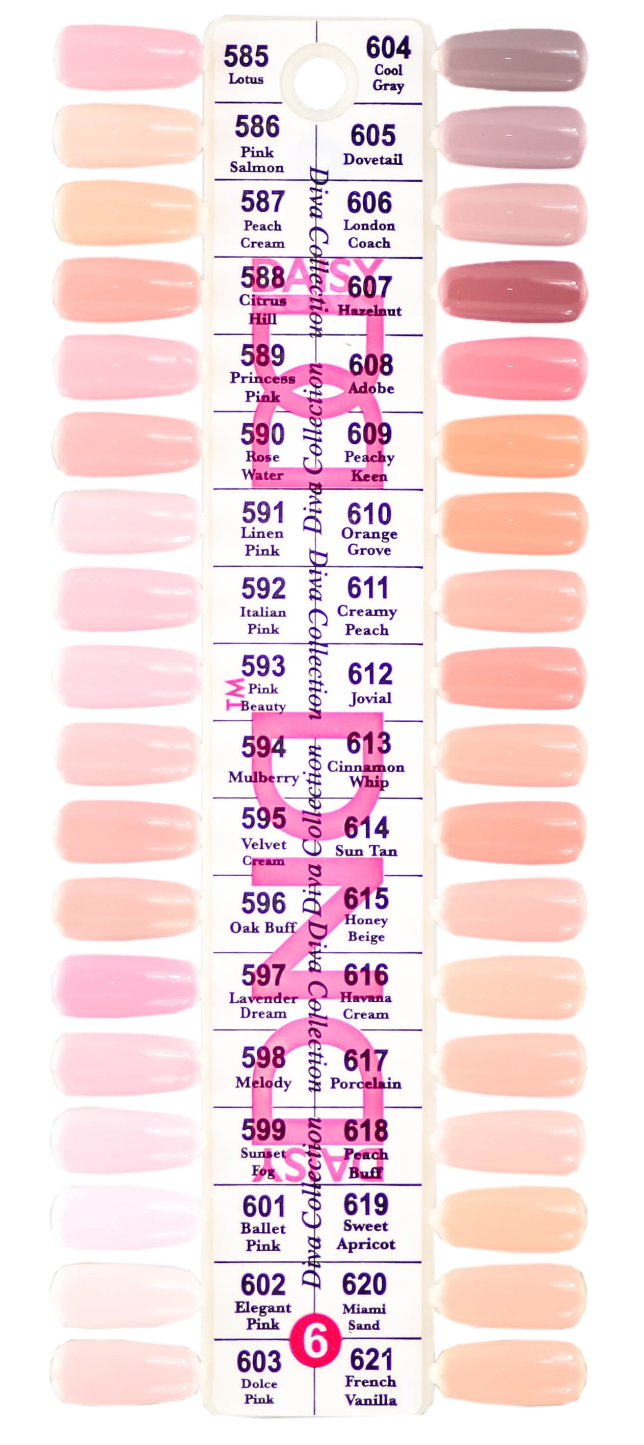 Single - #6 , Daisy DND Color Swatches, Daisy Hair Scalp - Pack of 3 w ...