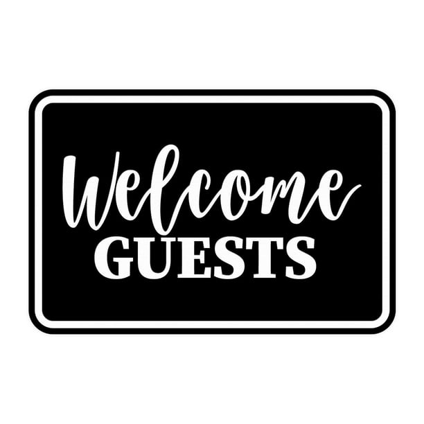 Signs ByLITA Classic Framed, Welcome Guests Sign (Black) - Large ...