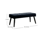 WestinTrends Velvet Tufted Bedroom Bench for Living Room & Entryway ...
