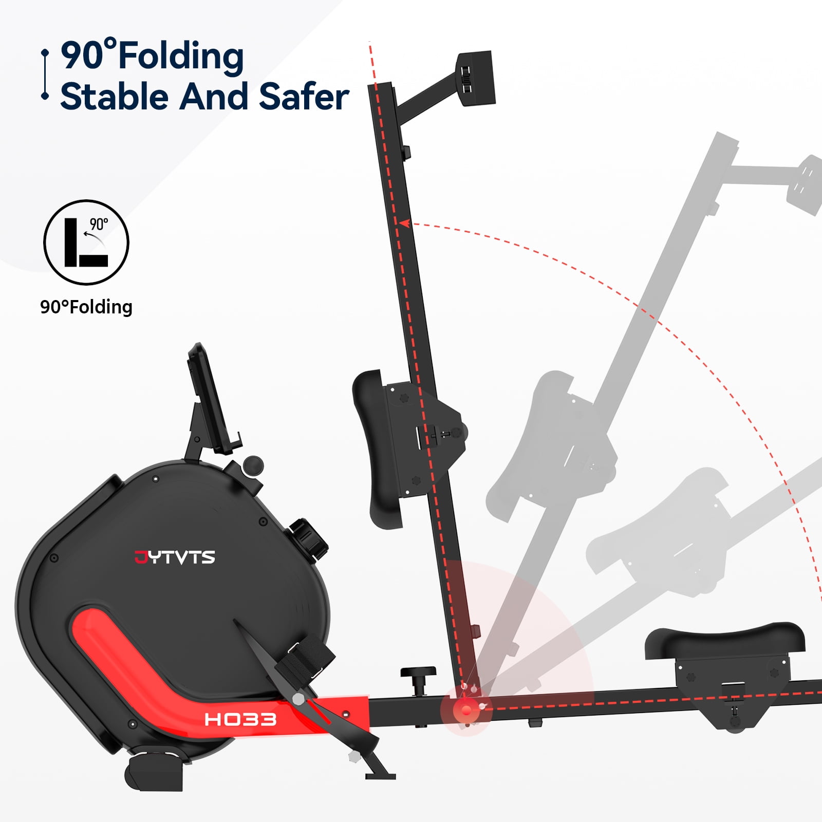 Buy Pooboo Row Machine Adjustable Magnetic Resistance Rowing Machine Indoor Silent Fitness ...