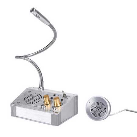 Intercom Microphone, Glass Window Microphone Speaker, Dual Way Bank ...