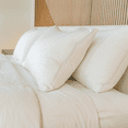 FluffCo White Down Alternative Pillow, 300 Thread Count, 100% Cotton ...