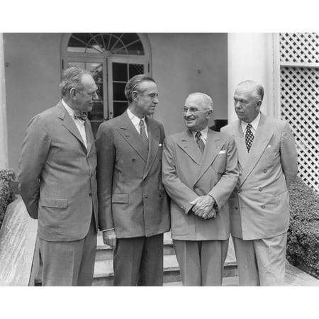 President Harry Truman With The Men Who Guided U.S. Policy Through The ...