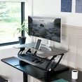 VIVO Gray Height Adjustable Standing Desk Riser, Tabletop Computer ...