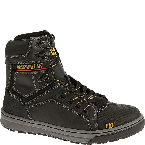 Caterpillar Men's Concave HI Steel Toe Work Boots, Black Leather, 12 W ...