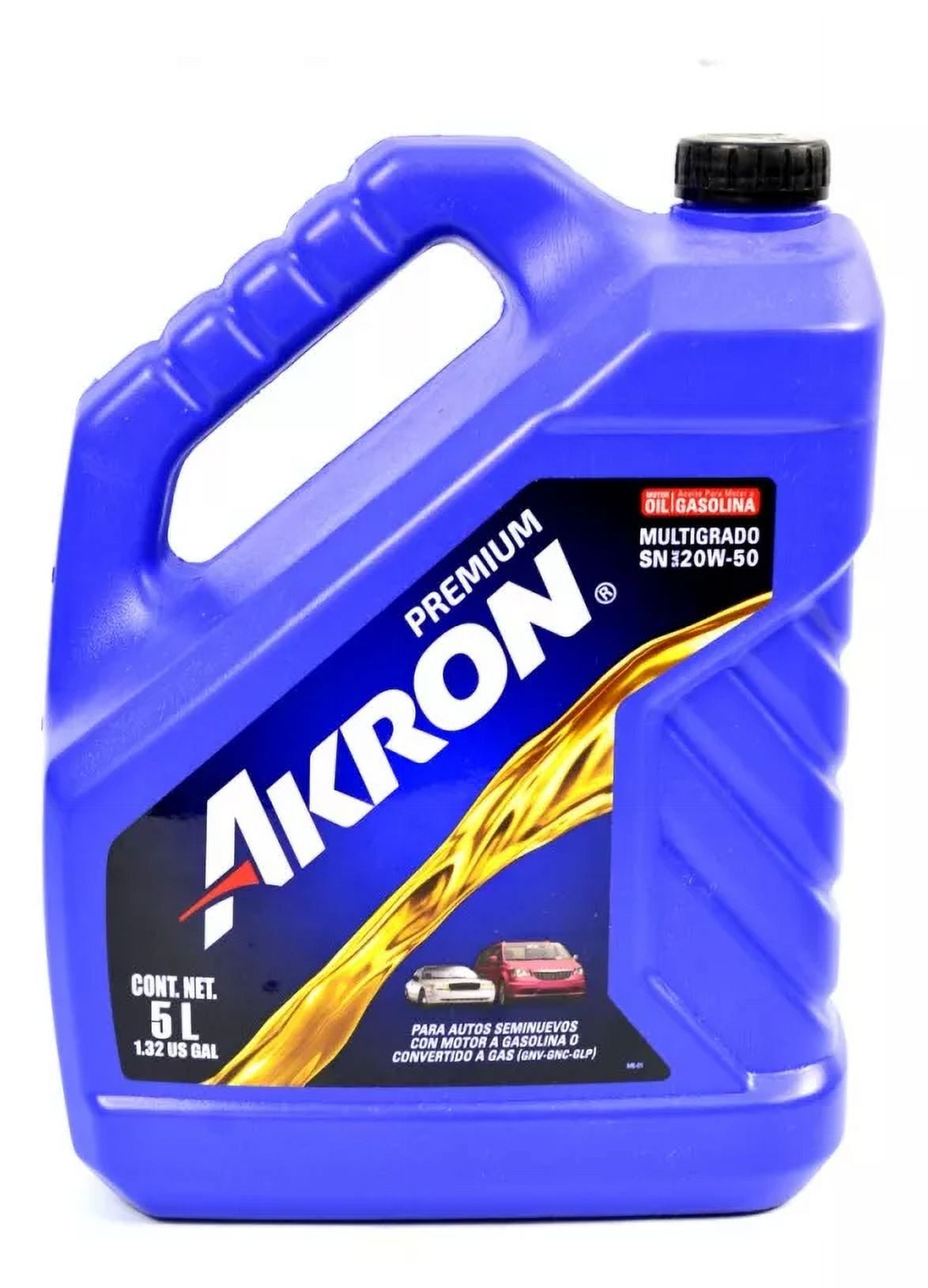 AKRON Aceite Multigrado 20W-50 Lubricante para Motores a Gasolina 5 ...