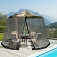 Costway 8-12 FT Patio Umbrella Table Mesh Screen Cover Mosquito Bug ...