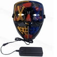 undrand Halloween Purge LED Glow Mask, EL Wire Light Up Face Cosplay, 3 ...
