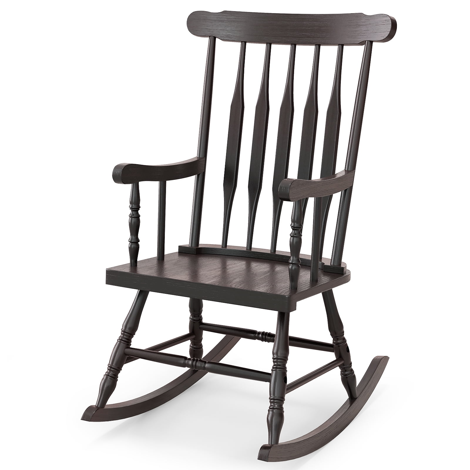 Click here for Costway Solid Wood Rocking Chair Porch Rocker Indo... prices
