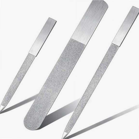 8 PCS Metal Nail File, Black Nail Files Professional, Double-Headed ...