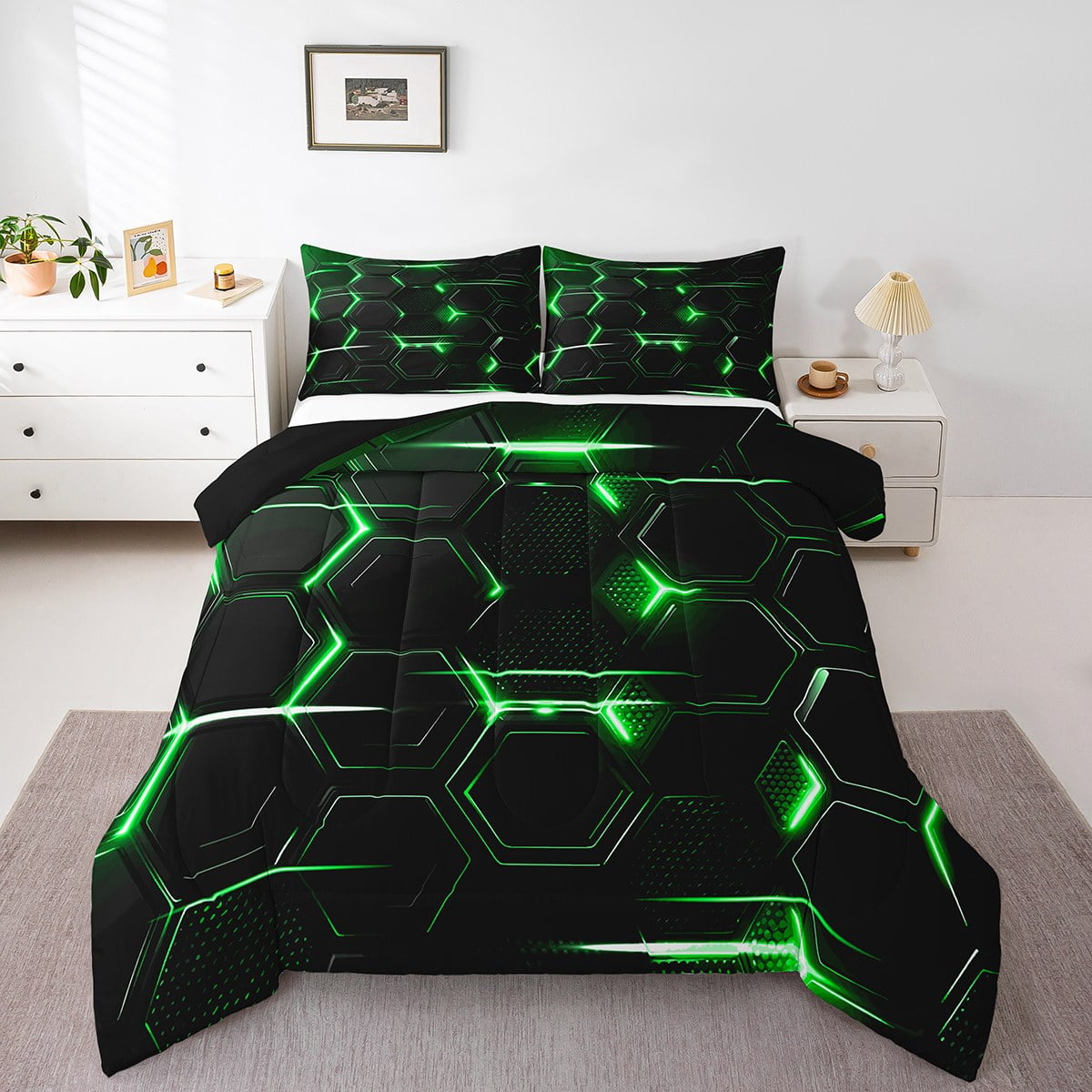 Click here for Erosebridal Geometric Honeycomb Bedding Sets Full... prices