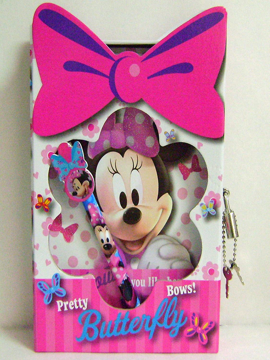 Disney Minnie Mouse Bowtique Notebook, Journal & Pen Set w / Die Cut ...