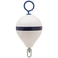 Polyform Mooring Buoy w/Iron 17" Diameter - White Blue Stripe - Walmart.com