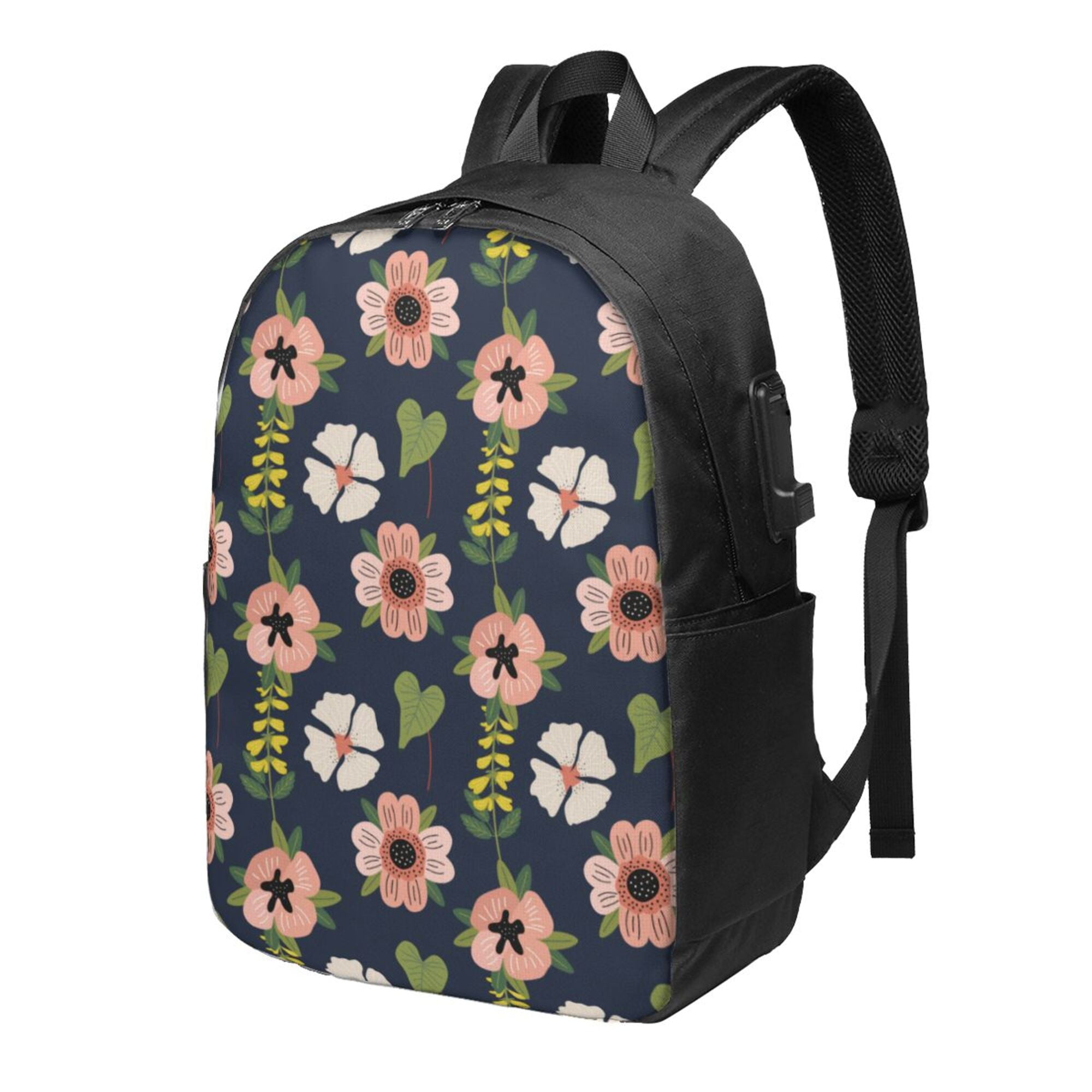 YFYANG 17" Laptop Backpack, Decorative Floral Patterns Fashion Travel ...